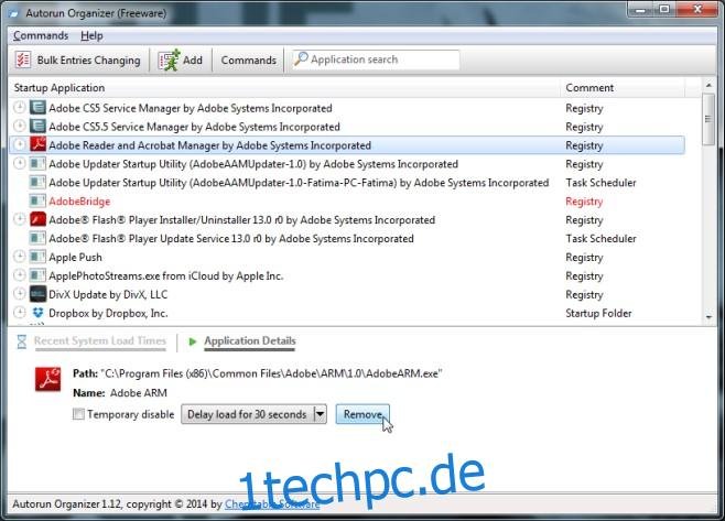 Autorun für Anwendungen beim Start hinzufügen, entfernen oder verzögern
