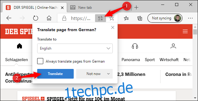 So übersetzen Sie automatisch eine Webseite in Microsoft Edge