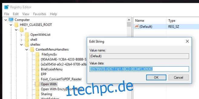 So bringen Sie die Option "Öffnen mit" im Kontextmenü von Windows 10 ...