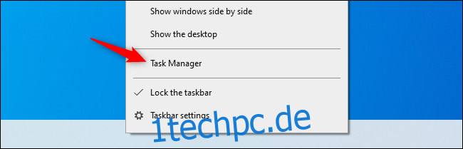 So behalten Sie die CPU-Statistiken des Task-Managers in Ihrer Taskleiste