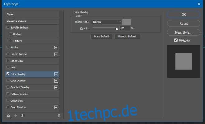 Fügen Sie in Photoshop CC mehrmals denselben Ebenenstil zu einer Ebene ...