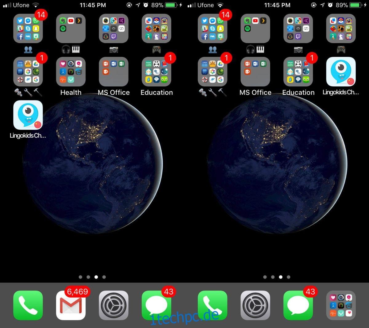 So fügen Sie App-Ordner zum Dock in iOS hinzu [No Jailbreak]