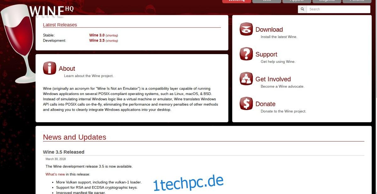 So installieren Sie Wine Staging unter Linux