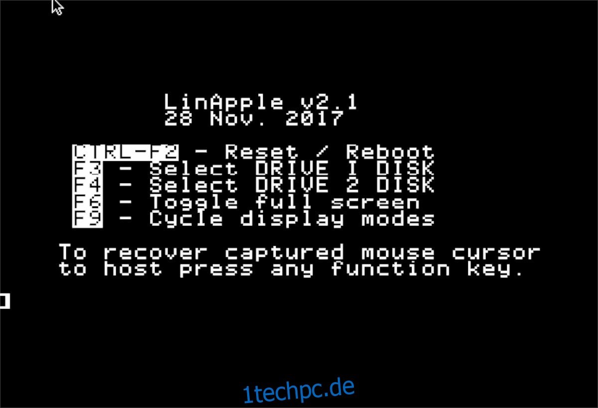 So installieren Sie den LinApple Apple II-Emulator unter Linux