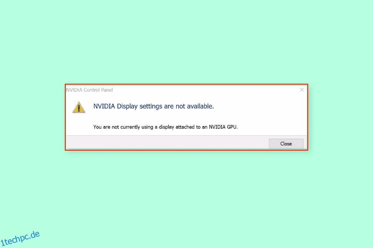 Behebung des Problems, dass das an den NVIDIA-GPU-Desktop ...
