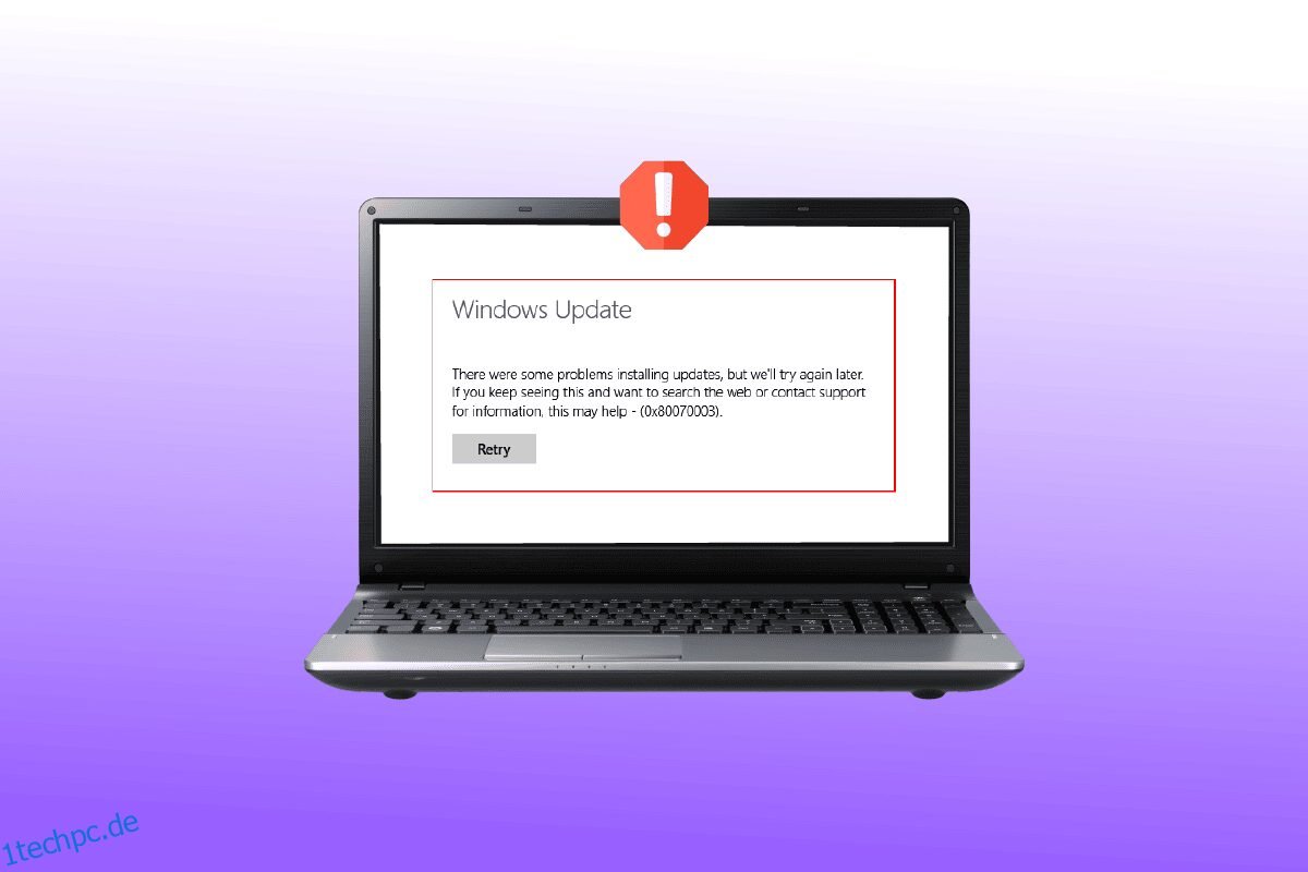 9 Möglichkeiten zur Behebung des Windows Update-Fehlers 0X80070003 9 Möglichkeiten zur Behebung des Windows Update-Fehlers 0X80070003